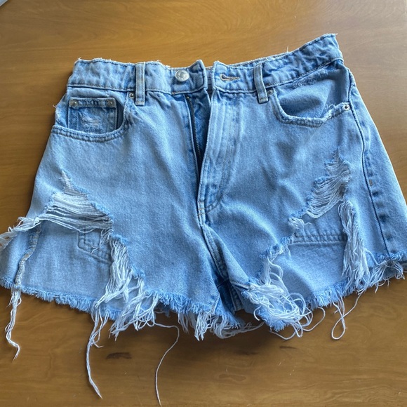 Zara | Shorts | Zara Blue Denim Shorts | Poshmark